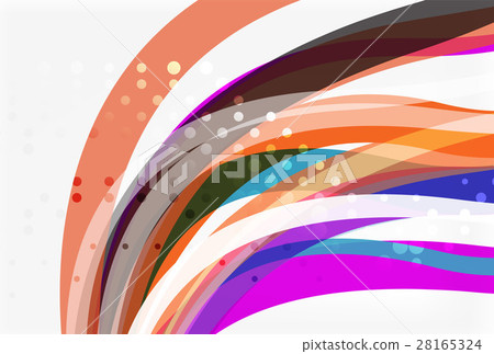Vector color wave lines with dotted effect on - Stock Illustration ...