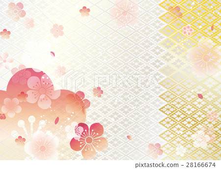 Sakura Mai scattering Japanese pattern - Stock Illustration [28166674 ...