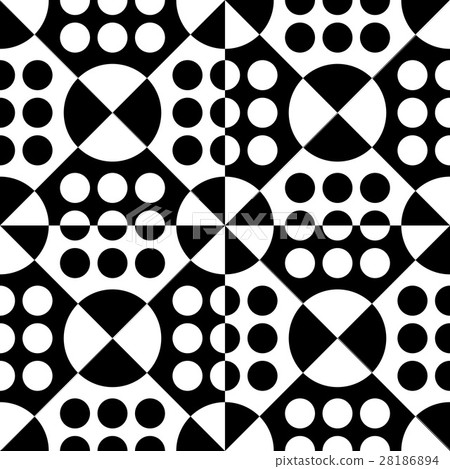 Seamless Square and Circle Pattern - Stock Illustration [28186894] - PIXTA