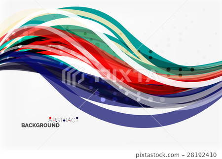 Colorful wave stripes and lines - Stock Illustration [28192410] - PIXTA