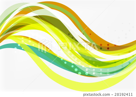Vector color wave lines with dotted effect on - Stock Illustration ...
