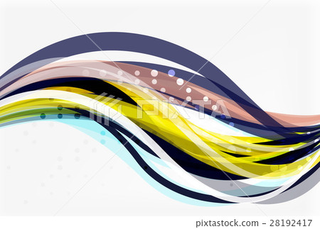 Vector color wave lines with dotted effect on - Stock Illustration ...