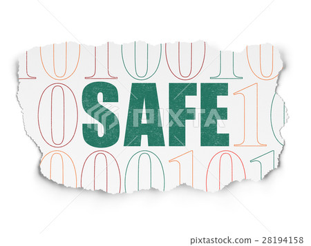 Safety concept: Safe on Torn Paper background - Stock Illustration ...