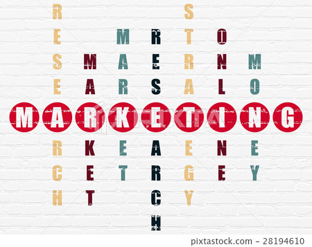 Advertising concept: Marketing in Crossword Puzzle - Stock Illustration ...