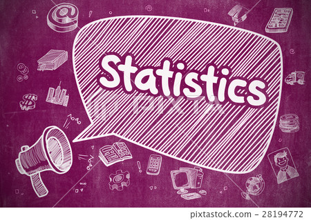Statistics - Cartoon Illustration on Purple - Stock Illustration ...