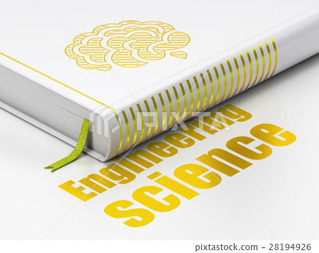Science concept: book Brain, Engineering Science - Stock Illustration ...