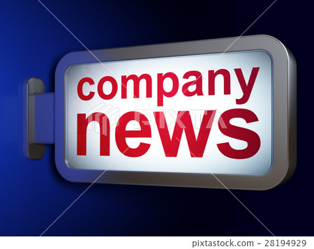News concept: Company News on billboard background - Stock Illustration ...