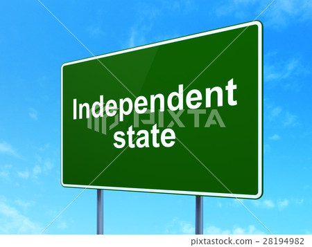 Political concept: Independent State on road sign - Stock Illustration ...