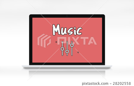 Multimedia Music Broadcast Technology Concept - Stock Illustration ...