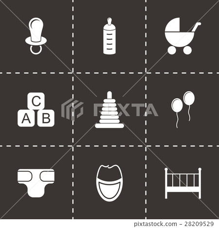 Vector black baby icon set - Stock Illustration [28209529] - PIXTA