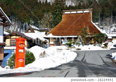 Snow scene of Miyama-cho, Nandan City, Kyoto... - Stock Photo [28224441 ...