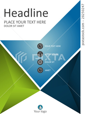 Green blue cover template for business. Vector. - Stock Illustration ...