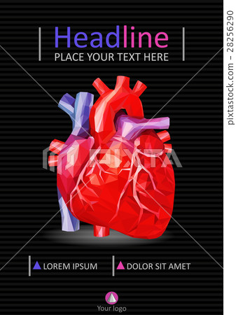 A4. Cover design with low poly human - Stock Illustration [28256290 ...