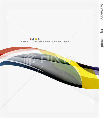 Colorful elegant wave creative layout - Stock Illustration [28269879 ...