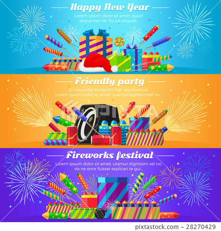 Set Fireworks. Different Kinds of Firecrackers - Stock Illustration ...