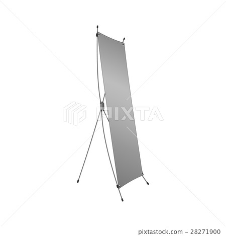 pillar stand placard banner billboard poster ad - Stock Illustration ...