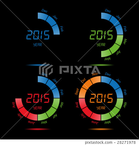 year month day date time, season half calendar - Stock Illustration ...