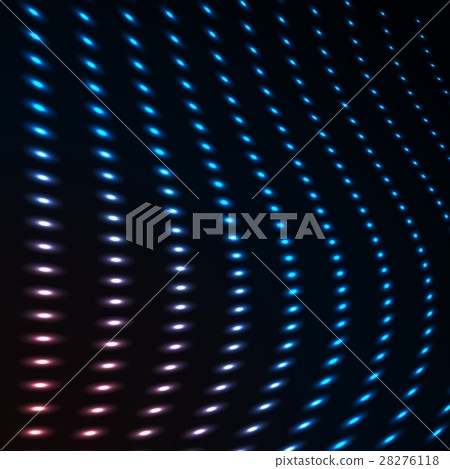 Abstract blue color neon dots, dotted technology - Stock Illustration ...