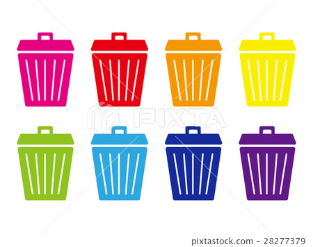 Trash box color variation - Stock Illustration [28277379] - PIXTA