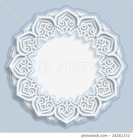 3D round frame for a photo or picture, vignette - Stock Illustration ...