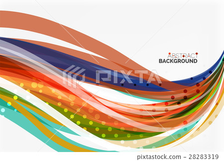 Elegant colorful wave, stripes - Stock Illustration [28283319] - PIXTA
