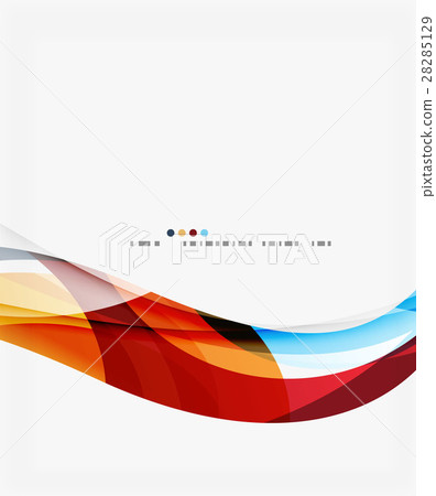Colorful elegant wave creative layout - Stock Illustration [28285129 ...