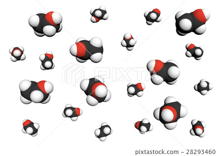 Molecular model of ethanol -3D - Stock Illustration [28293460] - PIXTA