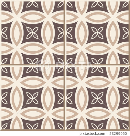 Ceramic tile pattern of elegant brown round curve - Stock Illustration ...