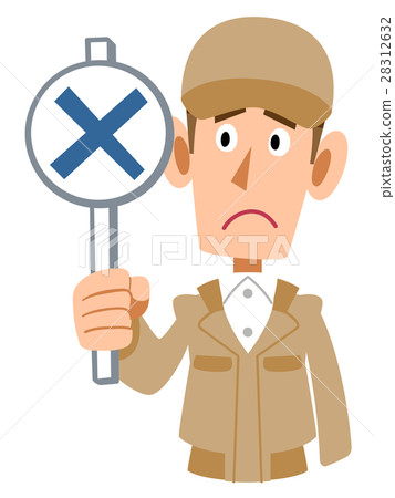 Men on work clothes showing incorrect tags - Stock Illustration ...
