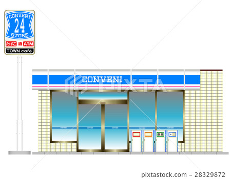 Convenience Store Three-dimensional billboard - Stock Illustration ...