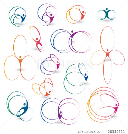 Isolated colorful round shape abstract human body - Stock Illustration ...