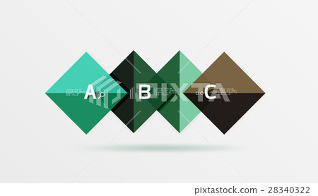 Modern flying square infographic - Stock Illustration [28340322] - PIXTA