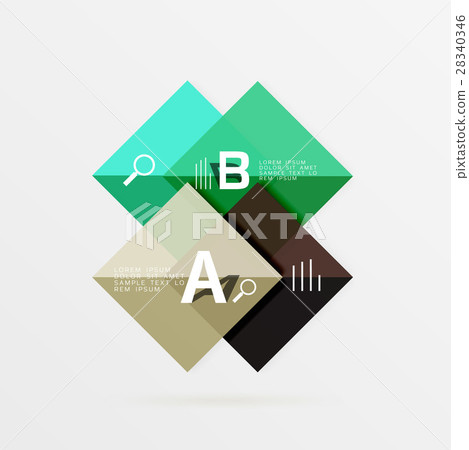Modern flying square infographic - Stock Illustration [28340346] - PIXTA