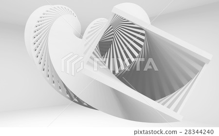 Abstract twisted helix object, 3 d - Stock Illustration [28344240] - PIXTA