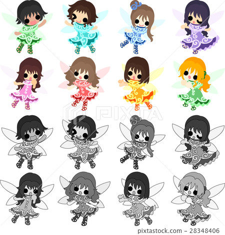 Cute fairies' icon - Stock Illustration [28348406] - PIXTA