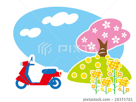 Spring Touring Scooter - Stock Illustration [28355781] - PIXTA
