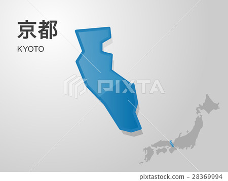 Map of Kyoto Prefecture - Stock Illustration [28369994] - PIXTA