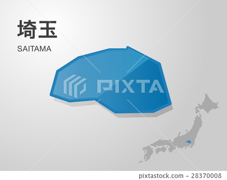 Map of Saitama Prefecture - Stock Illustration [28370008] - PIXTA