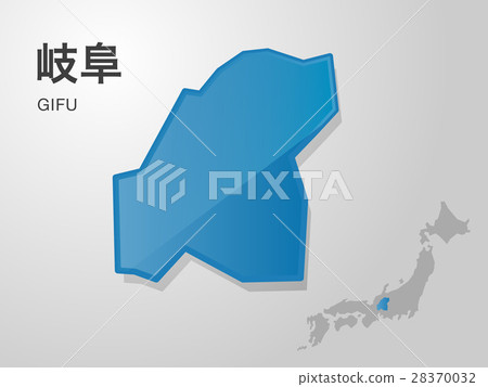 Map of Gifu Prefecture - Stock Illustration [28370032] - PIXTA