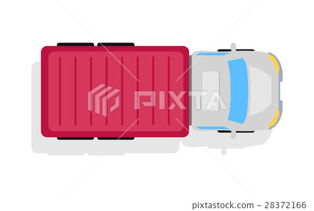 Truck Top View Flat Style Vector Icon - 스톡일러스트 [28372166] - PIXTA