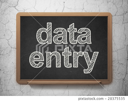 Data concept: Data Entry on chalkboard background - Stock Illustration ...