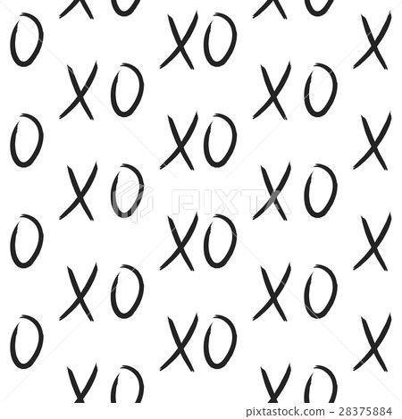 XOXO hugs and kisses seamless pattern. - Stock Illustration [28375884 ...