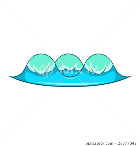 Wave with foam icon, cartoon style - Stock Illustration [28377042] - PIXTA