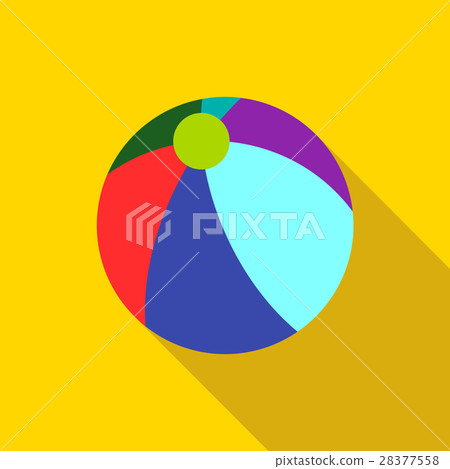 Colorful ball icon, flat style - Stock Illustration [28377558] - PIXTA