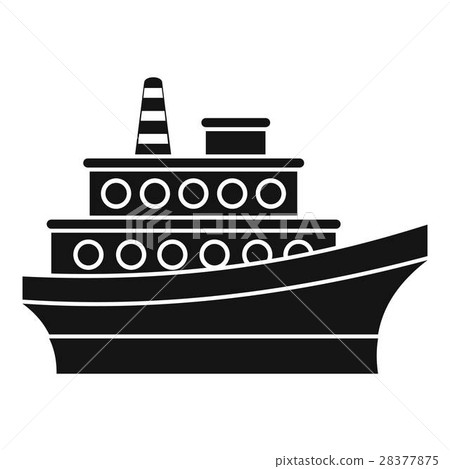 Big ship icon, simple style - Stock Illustration [28377875] - PIXTA