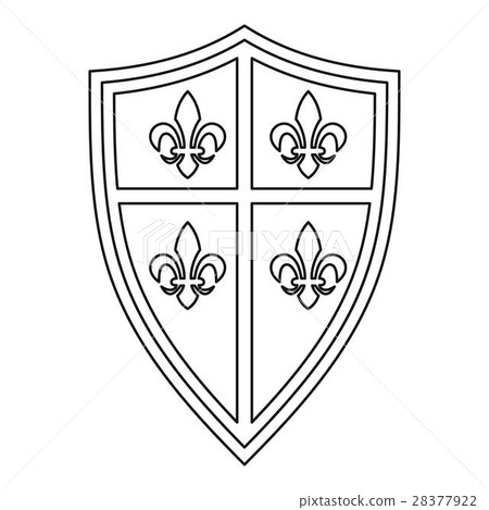 Royal shield icon, outline style - Stock Illustration [28377922] - PIXTA