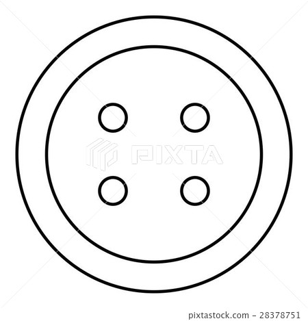 Button icon, outline style - Stock Illustration [28378751] - PIXTA
