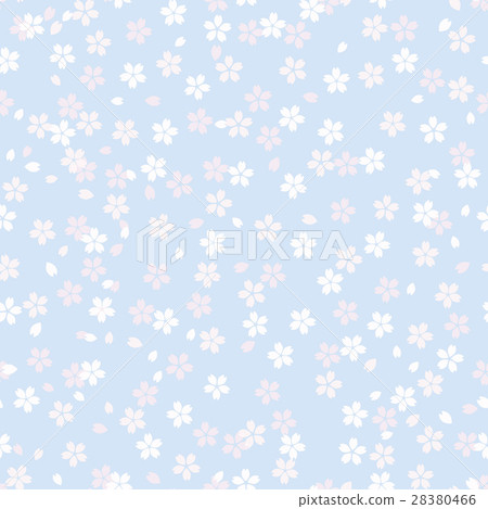 Sakura _ full background _ light blue _ small - Stock Illustration ...