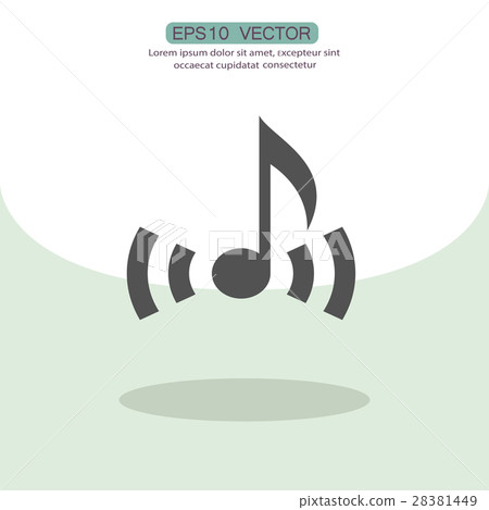 Pictograph of music note - Stock Illustration [28381449] - PIXTA