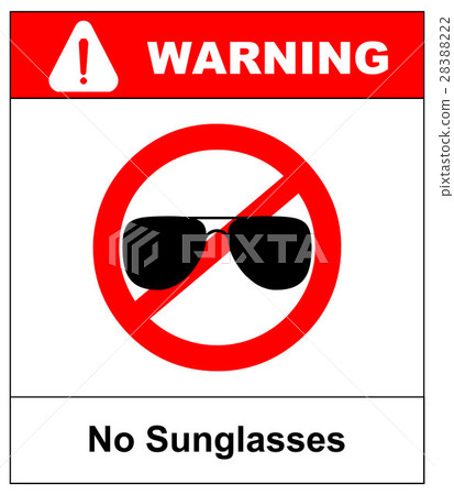 No sunglasses sign. Vector illustration. - Stock Illustration [28388222 ...